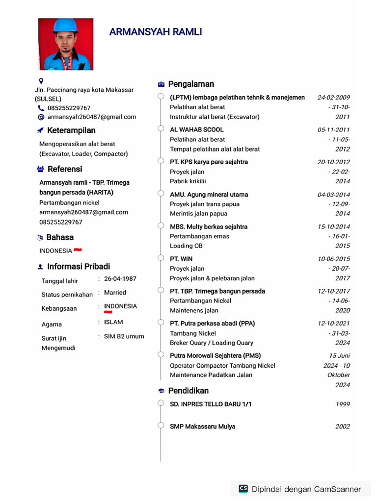 Cv. Arman Exca | PDF