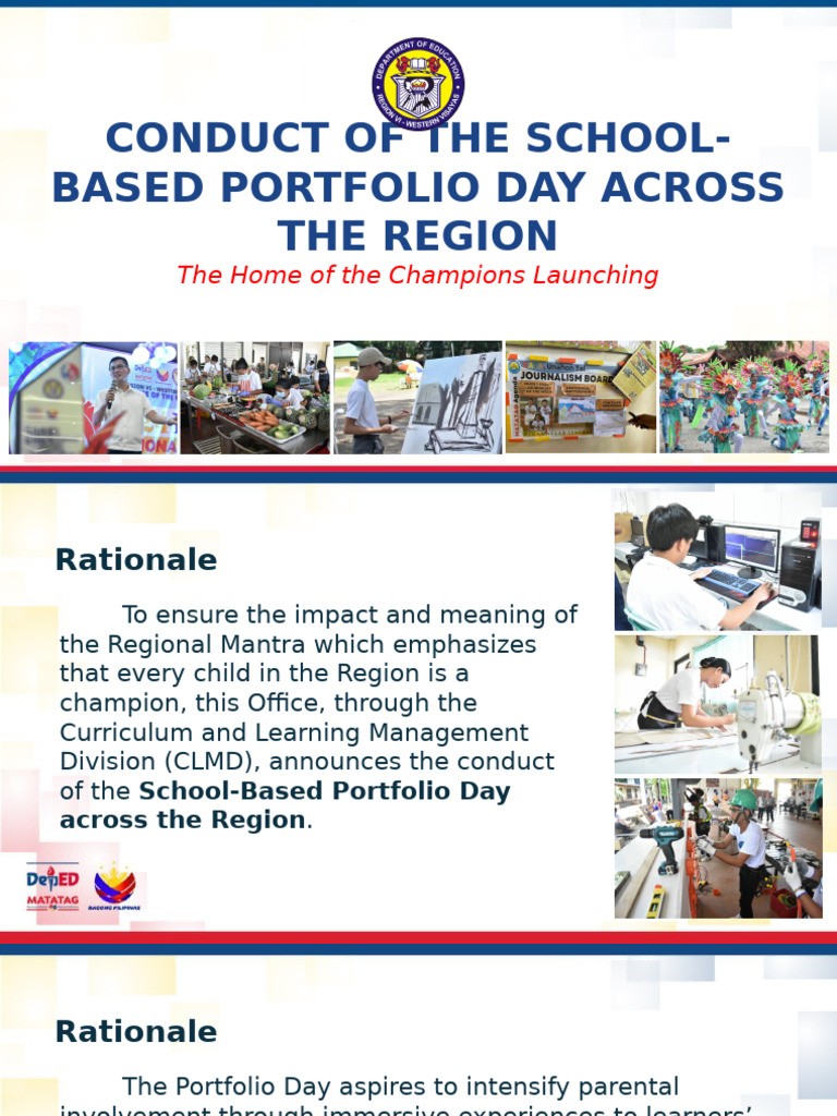 School Based Portfolio Day Across The Region - RCEL Presentation | PDF ...