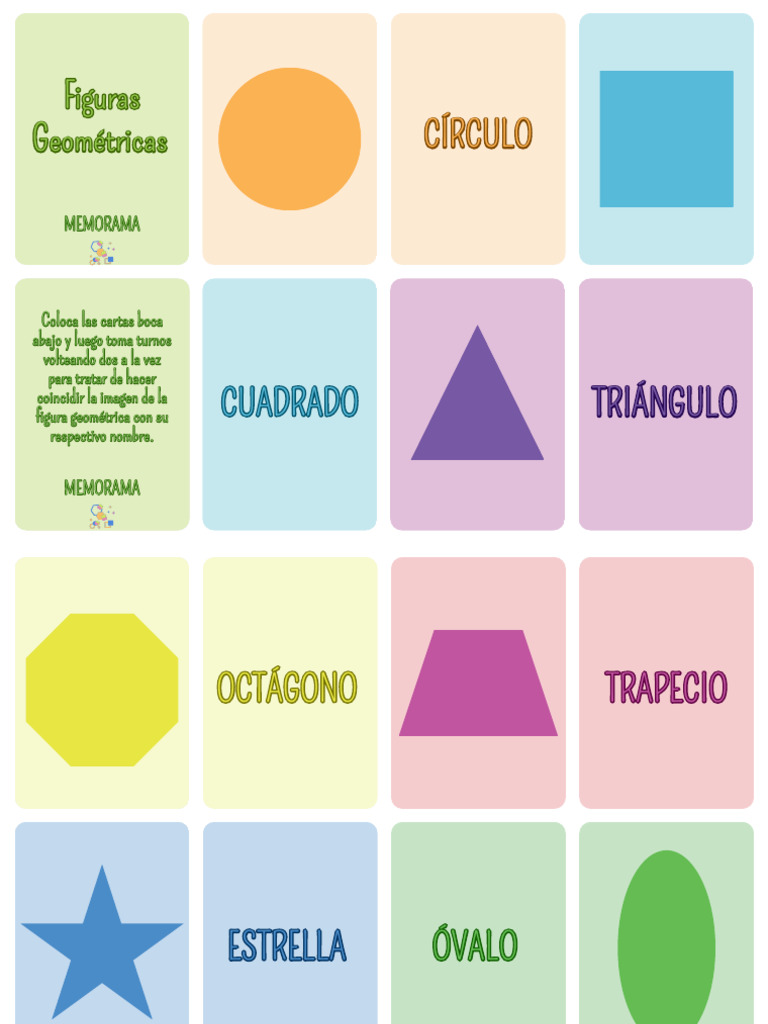 Memorama de Figuras Geométricas | PDF