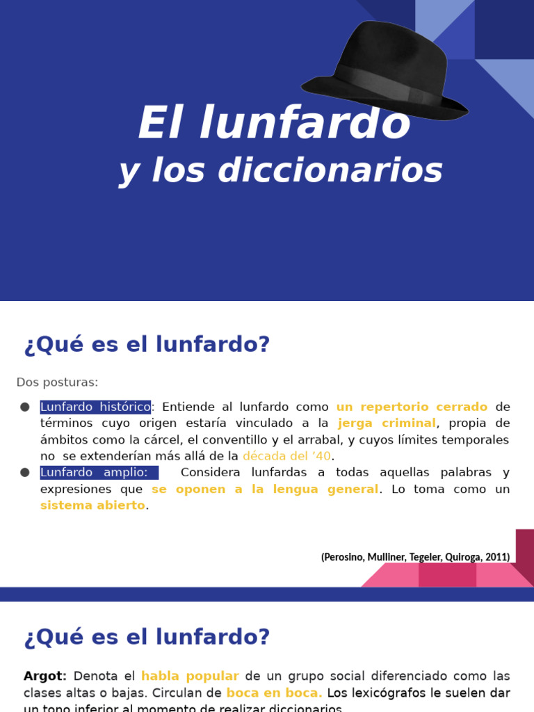 El Lunfardo: Historia y Evolución | PDF | Diccionario | Lexicología