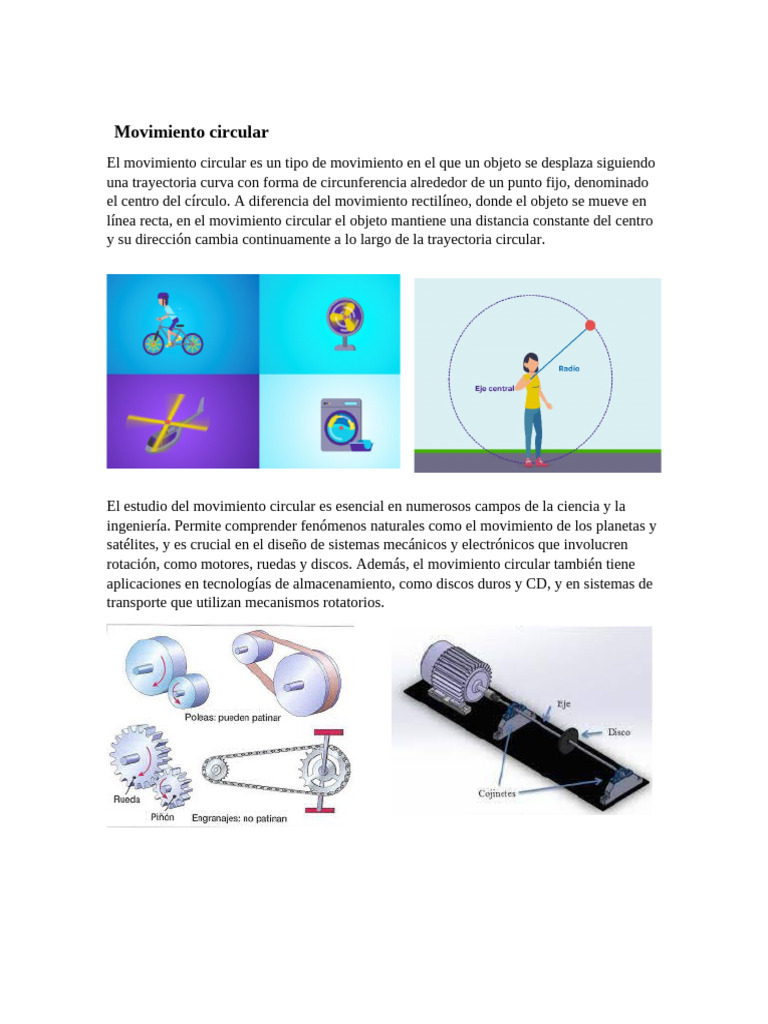 que es el movimiento circular | PDF | Aceleración | Velocidad
