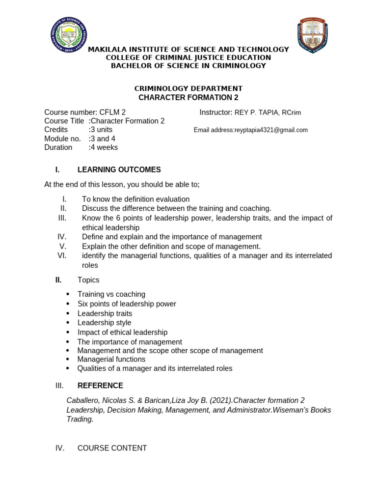 CFLM 2 Second Module | PDF | Leadership | Learning