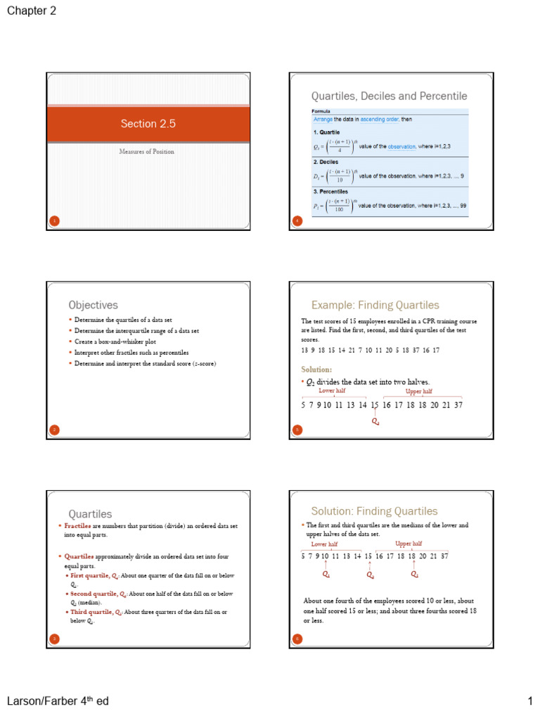 Measures of Position: Quartiles & Z-Scores | PDF | Quartile | Statistical Analysis