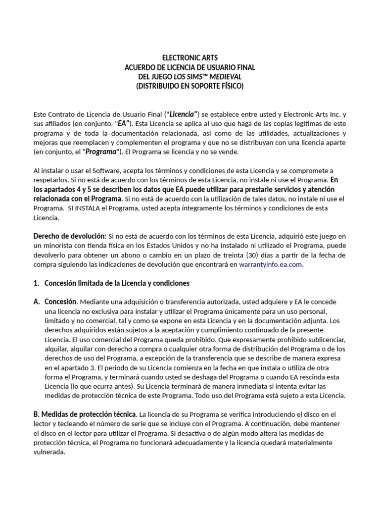 es_EULA | PDF | Propiedad intelectual | Derechos de autor