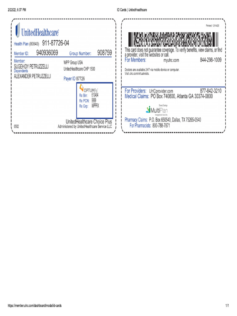 ID Cards _ UnitedHealthcare 2022 | PDF