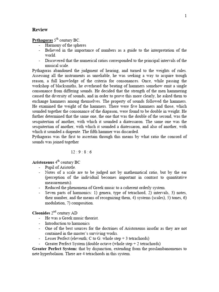 History of Music Theory Review Q and A M | PDF | Harmony | Chord (Music)