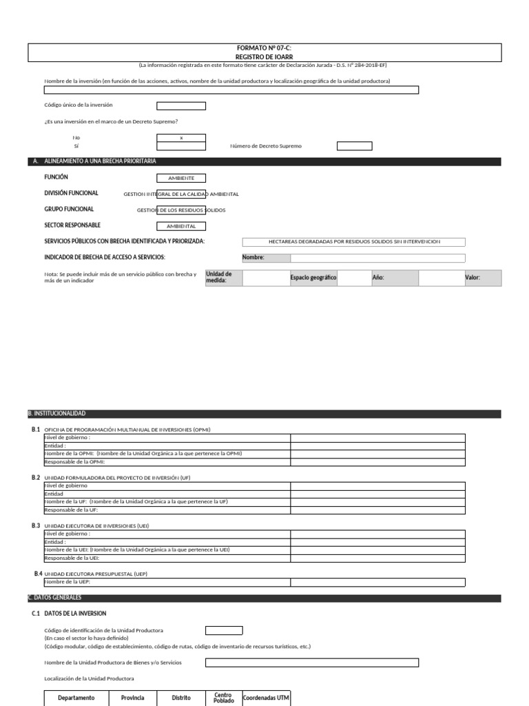 Formato7c Directiva001 2019EF6301 | PDF | Infraestructura | Ingeniero civil
