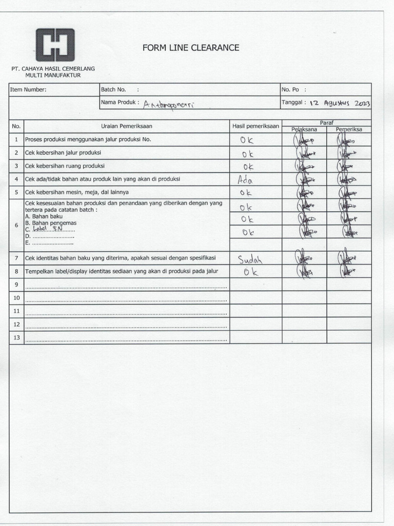 5.3 Form Line Clearance | PDF