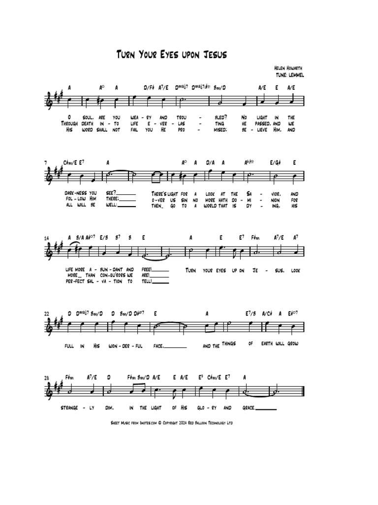 Turn Your Eyes Upon Jesus | PDF