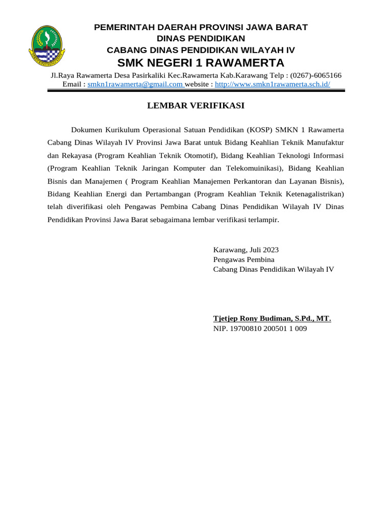 Kop SMKN 1 Rawamerta | PDF