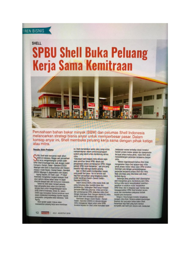 CM - Kelompok B - Franchise - Shell | PDF