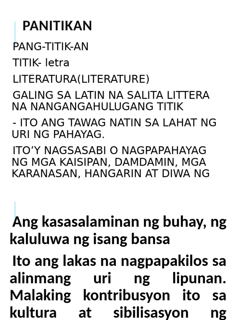 Fil 2-Panitikan | PDF