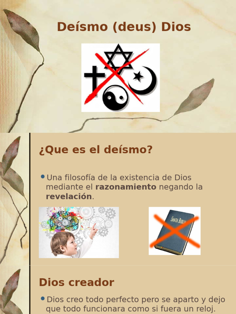 Filosofía del Deísmo y Dios Creador | PDF