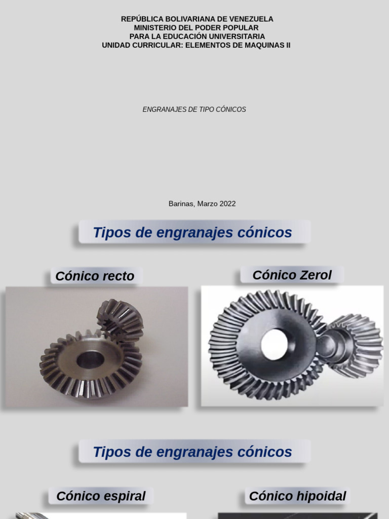 Engranajes Tipo Conicos | PDF | Engranaje | Doblar