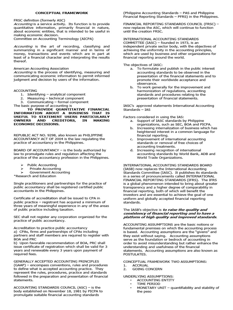 CONCEPTUAL-FRAMEWORKSS | PDF | Expense | Financial Accounting