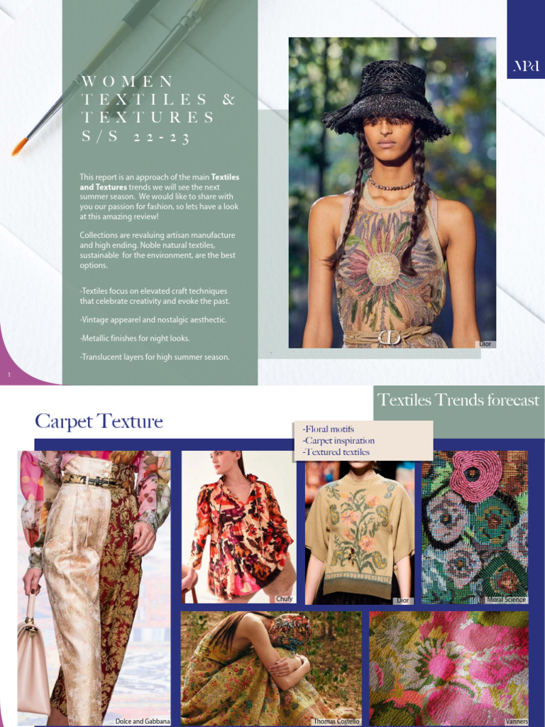 Summer 2022 Textile Trends Forecast | PDF | Textiles | Embroidery