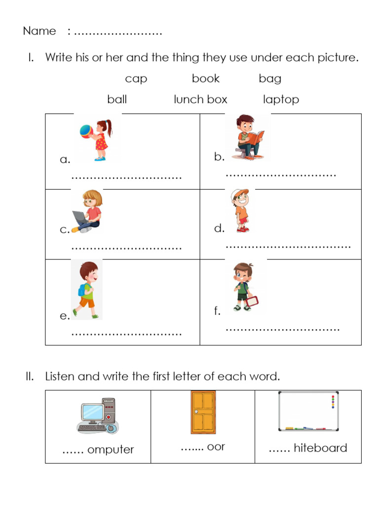 English Grade 1 | PDF