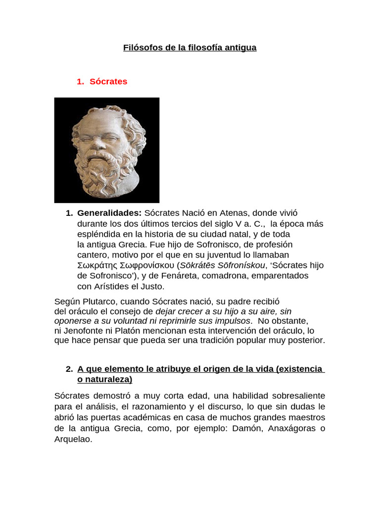 Filósofos de la Antigüedad y sus Aportes | PDF