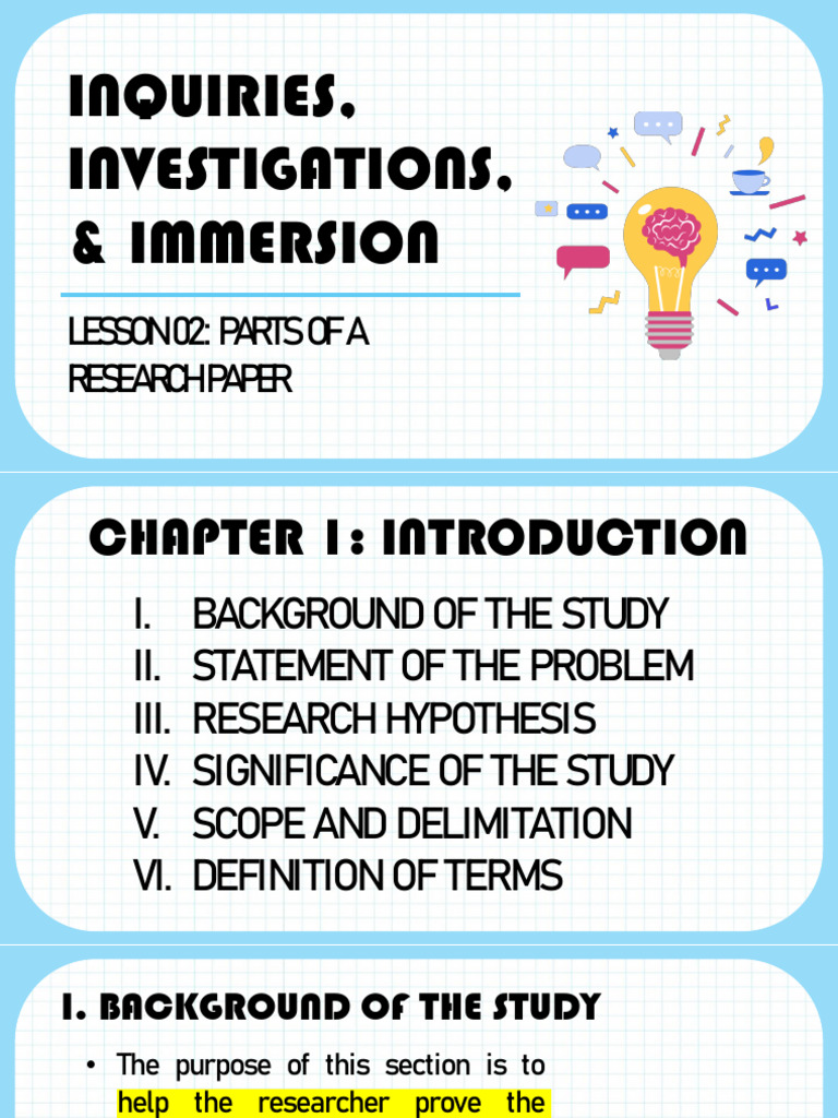 02 Parts of A Research Paper | PDF | Statistics | Hypothesis