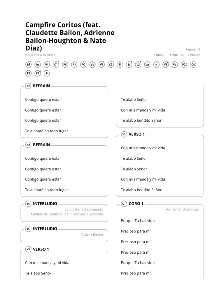 Campfire Coritos (Feat. Claudette Bailon, Adrienne Bailon-Houghton & Nate Diaz) | PDF | Ritmo y ...