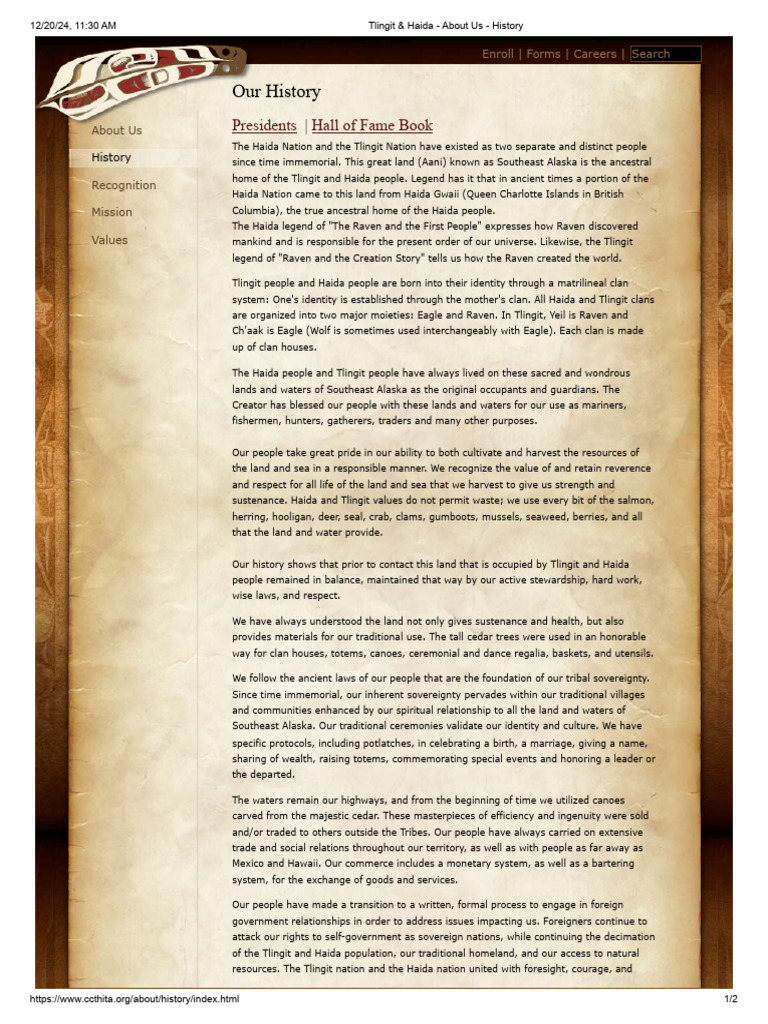 Tlingit and Haida Cultural Heritage | PDF | Indigenous Peoples Of North ...