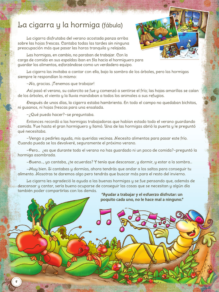 La cigarra y la hormiga | PDF | Hormiga