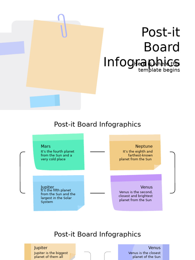 Post-It Board Infographics by Slidesgo | PDF | Planets | Neptune