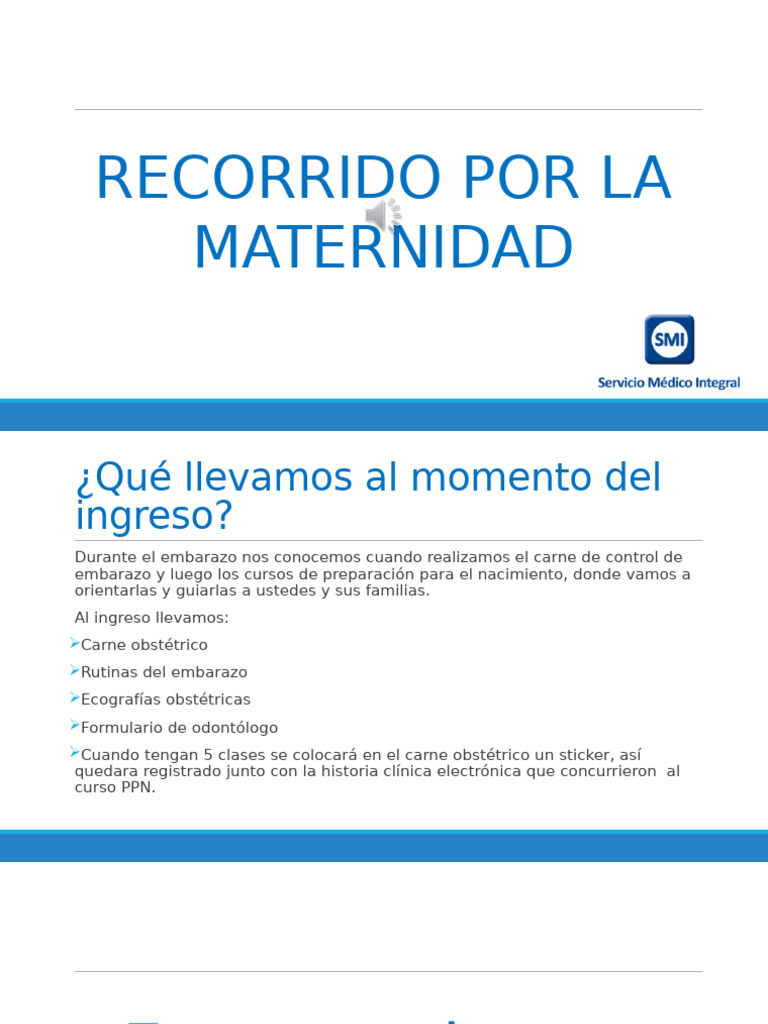 Recorrido Por Maternidad | PDF