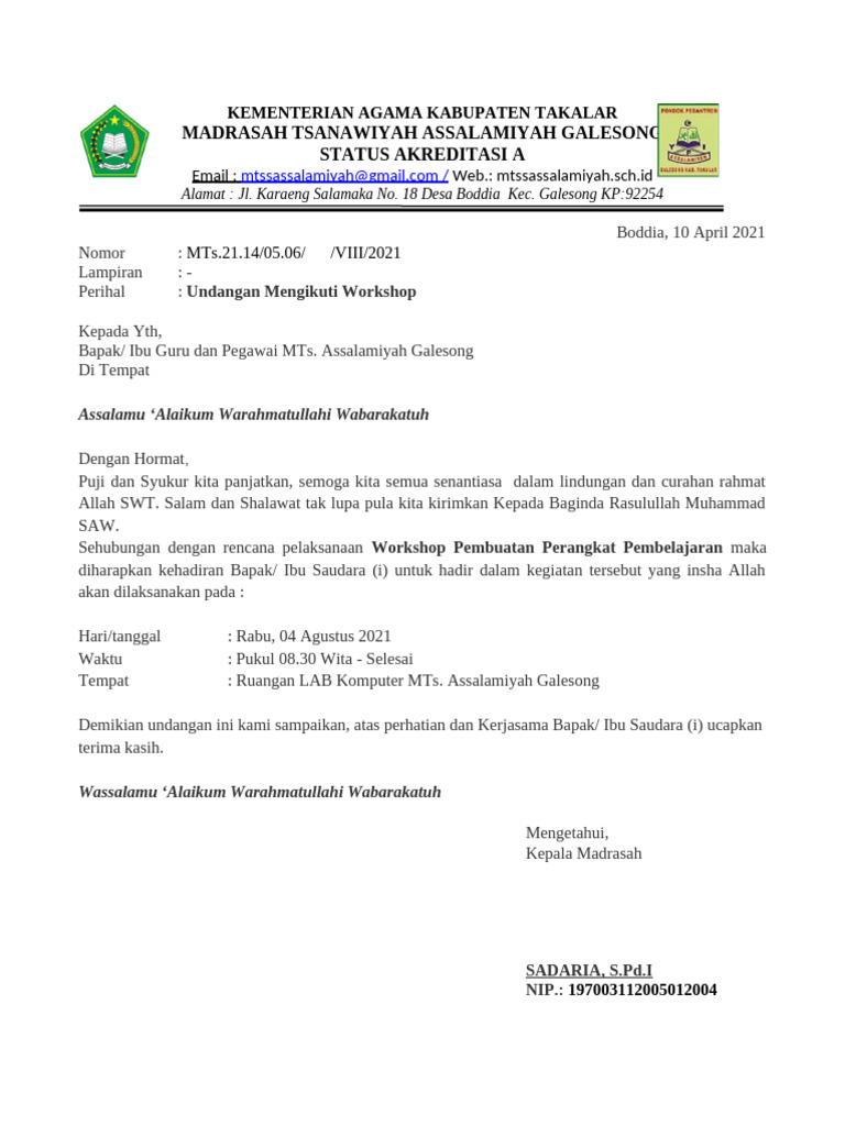 Undangan Workshop | PDF