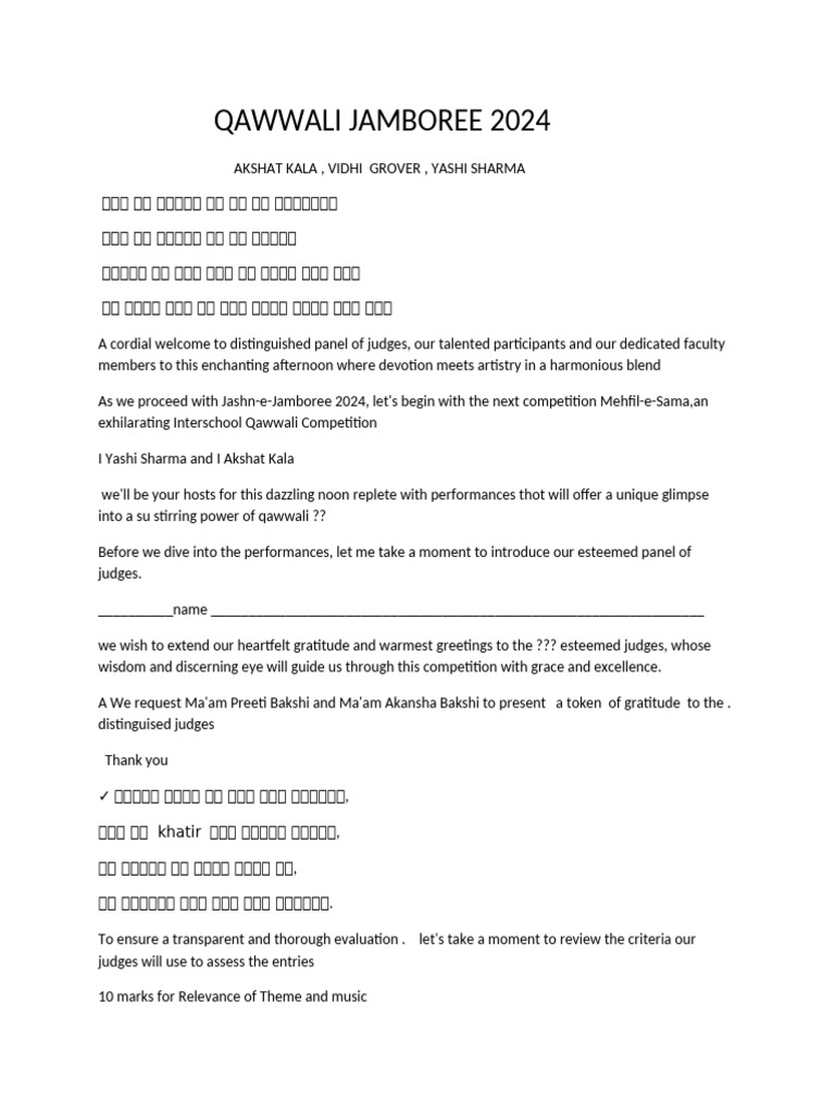 Qawwali Jamboree 2024 | PDF