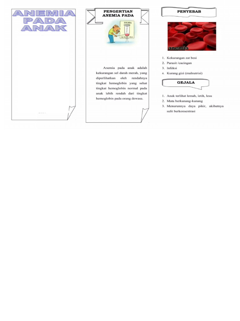 Leaflead ANEMIA PADA ANAK | PDF