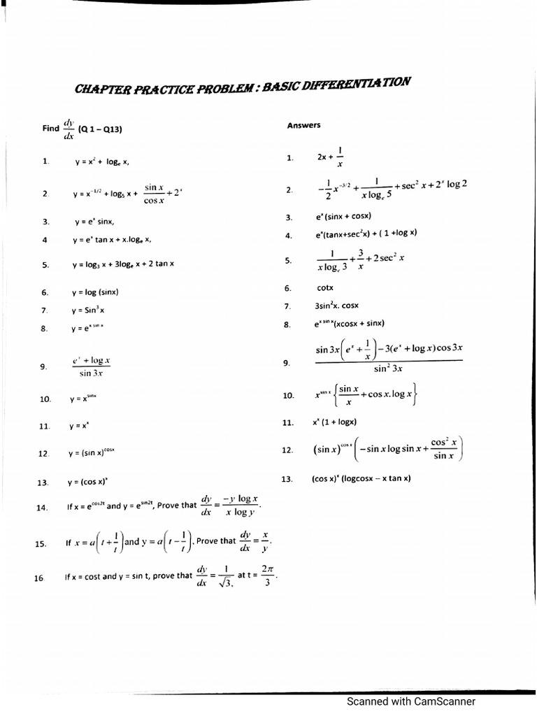 CPP Basic Differentiation | PDF