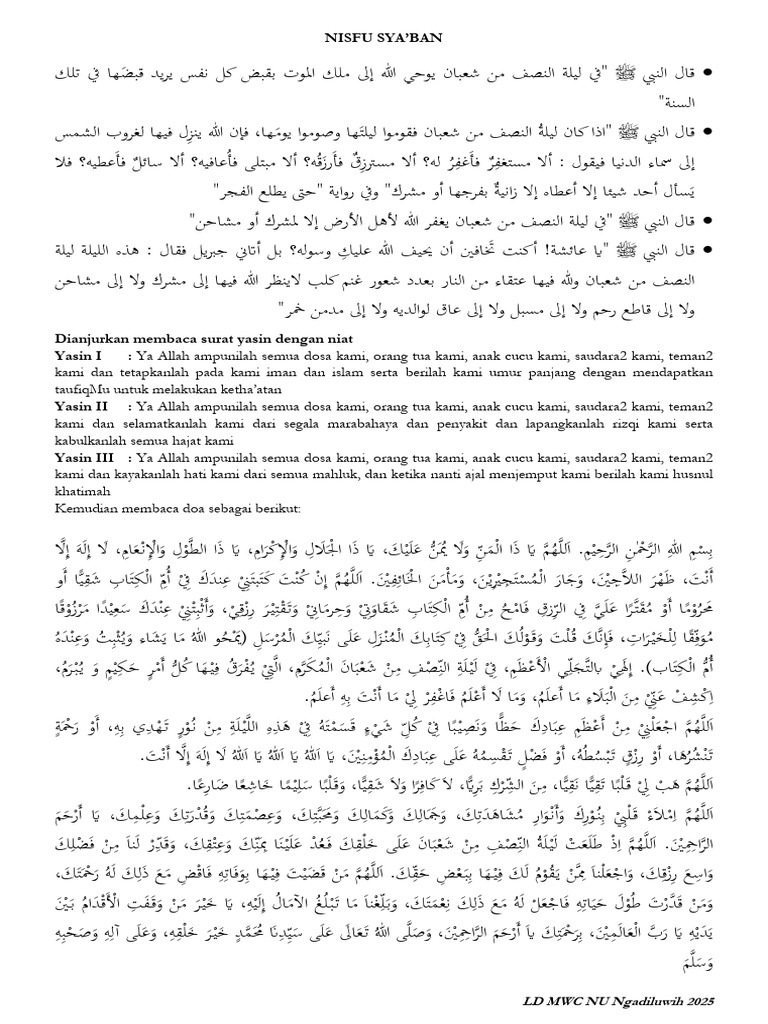 Nisfu Sya'ban | PDF