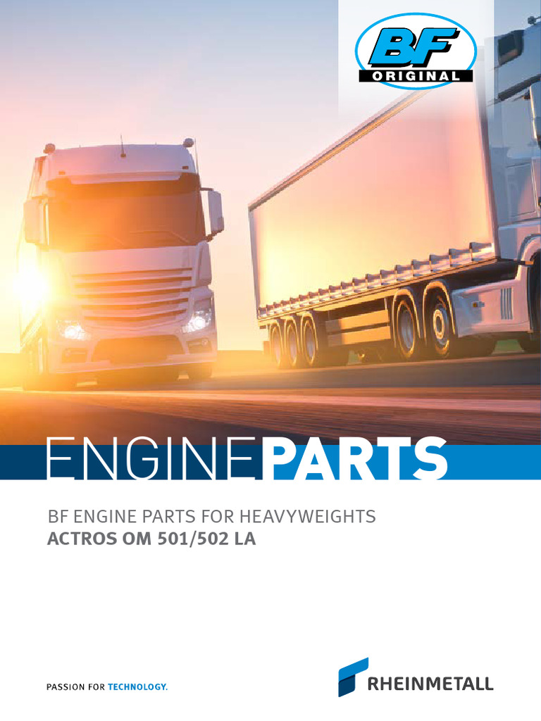 BF Engine Parts For Heavyweights Actros Om 501502 La - 890979 | PDF ...