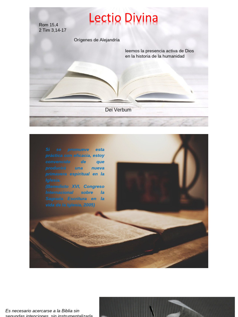 Lection Divina - Parte 1 | PDF | Biblia | espíritu Santo