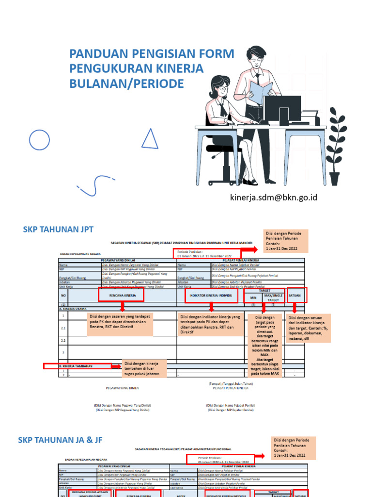 Panduan Pengisian Form Pengukuran Kinerja Bulanan | PDF