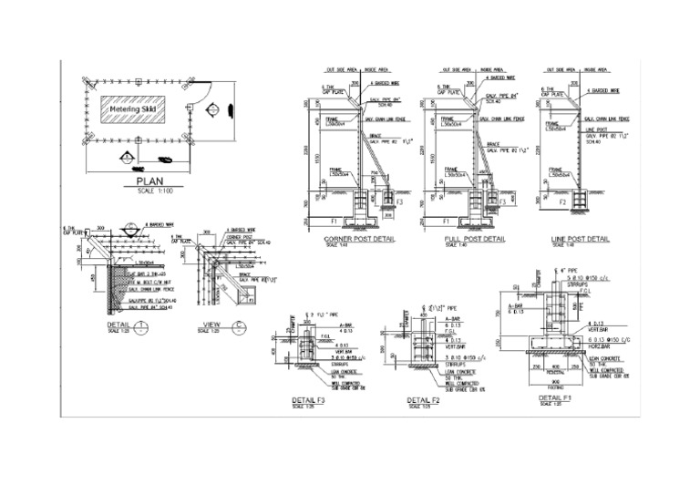Comment Fence Foundation Plan and Section Detail IFR | PDF