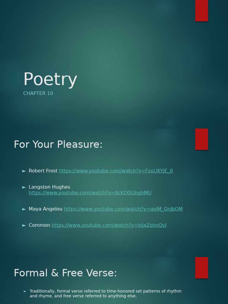 Exploring Formal and Free Verse Poetry | PDF | Poetry | Metaphor
