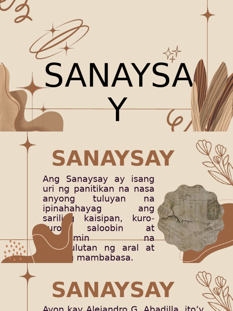 SANAYSAY | PDF