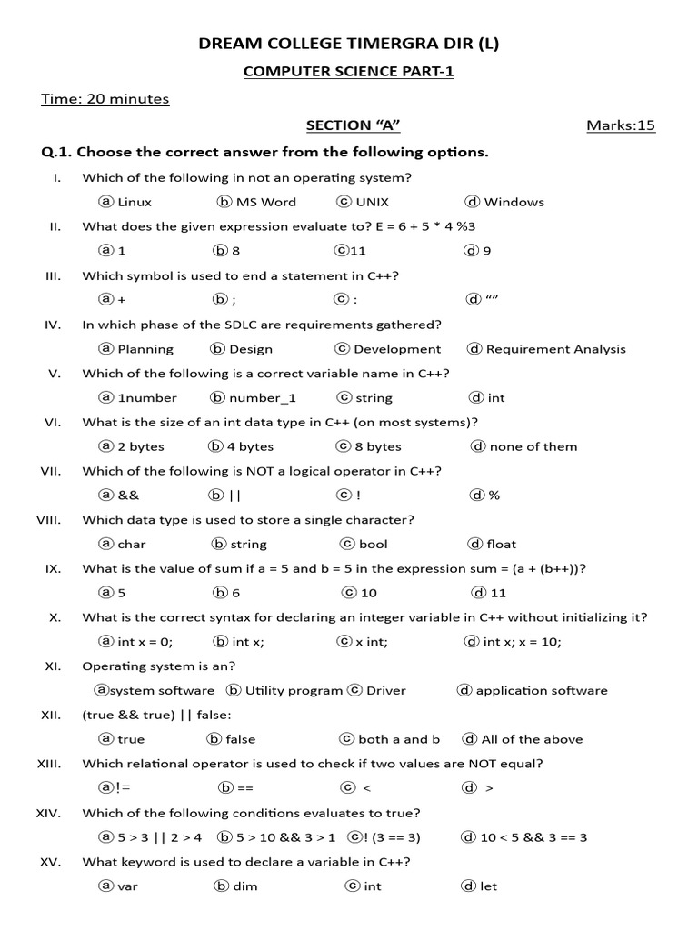 2nd Year Paper | PDF | Integer (Computer Science) | Computing