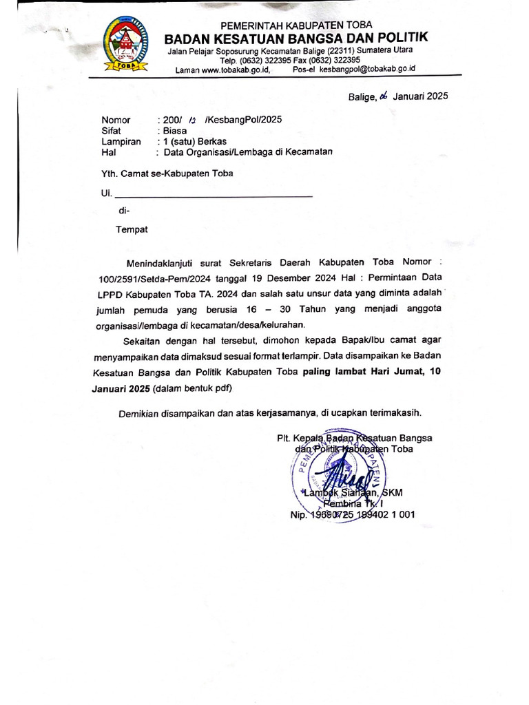 Permintaan Data | PDF