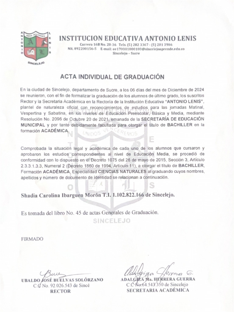 Institucion Educativa Antonio Lenis | PDF