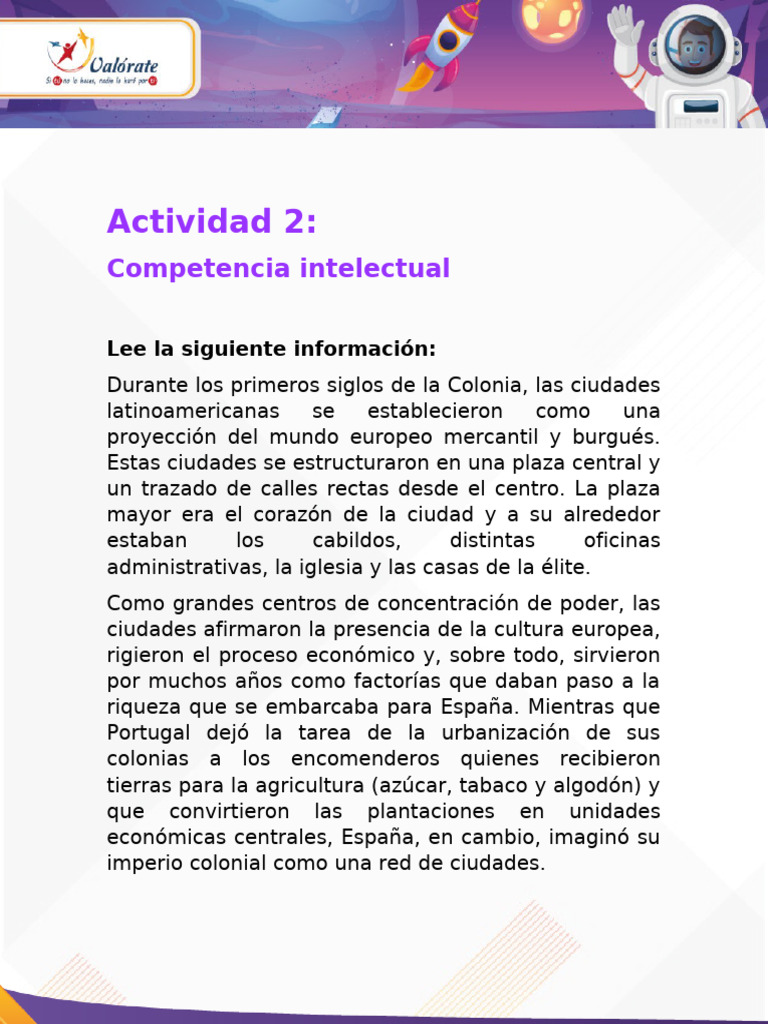 Competencia Intelectual - Actividad 2 | PDF