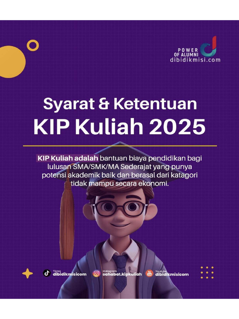 Gambaran Pendaftaran KIP Kuliah 2025 | PDF