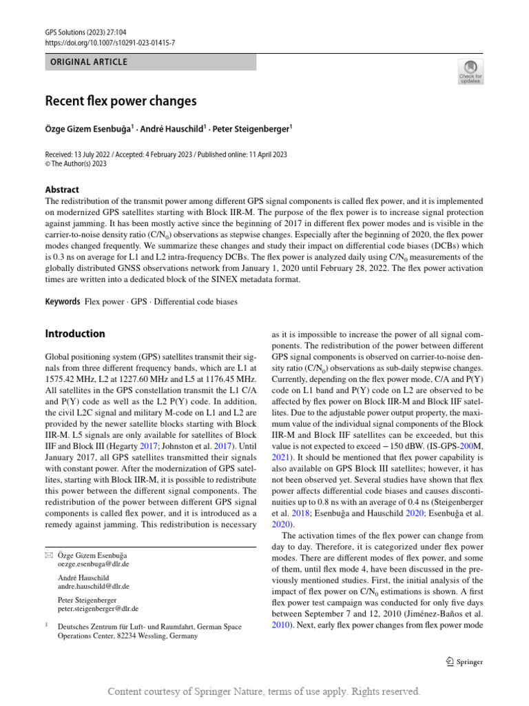 GPS Flex Power Changes Analysis | PDF | Global Positioning System | Geodesy