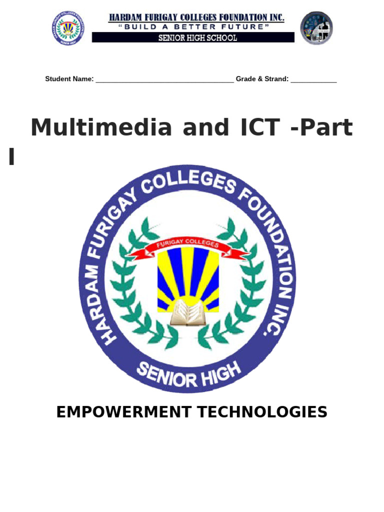 1 MODULE Empowerment Technologies (Multimedia and ICT) - Module 1 | PDF ...