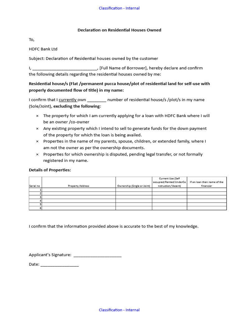 Final CRE Declaration For New Customers | PDF