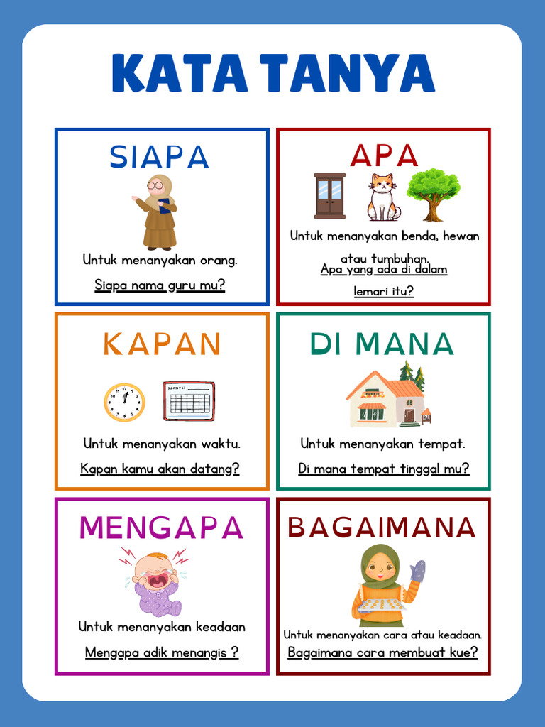 Biru Warna-warni Kata Tanya Poster Bahasa Indonesia | PDF