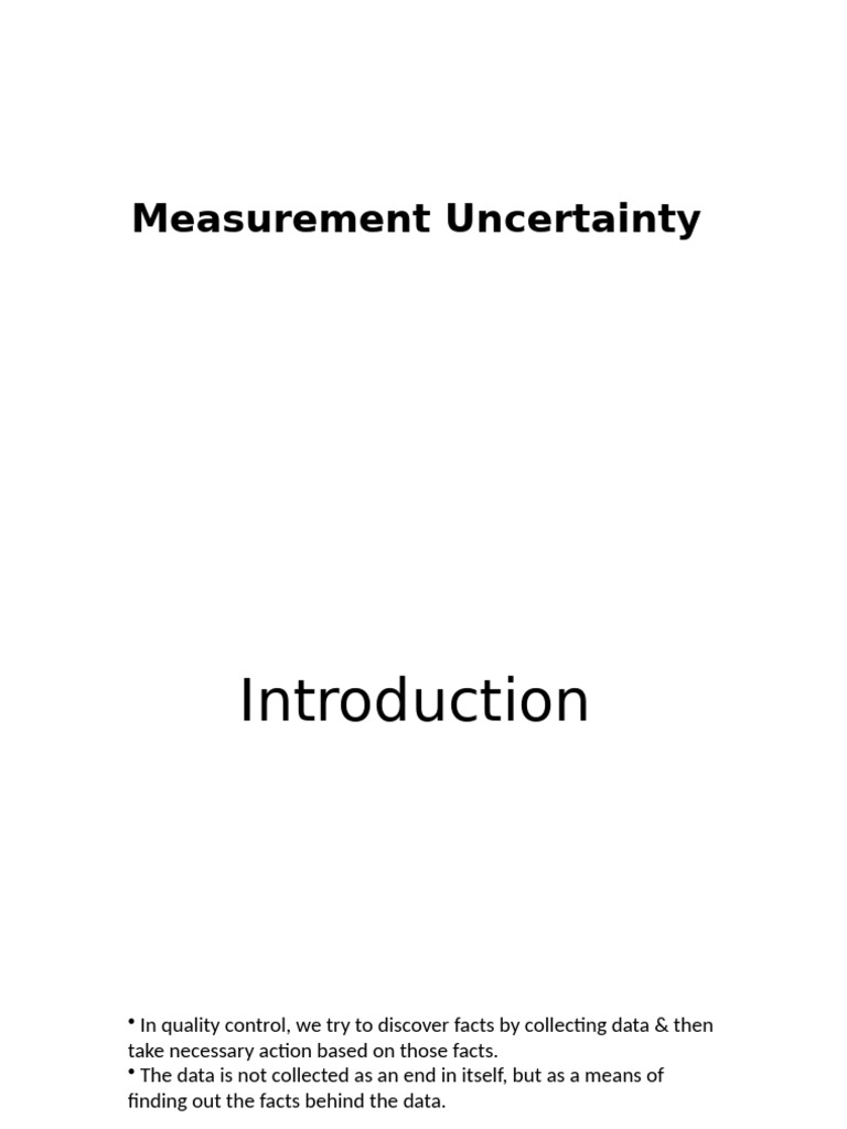 Measurement Uncertainty | PDF