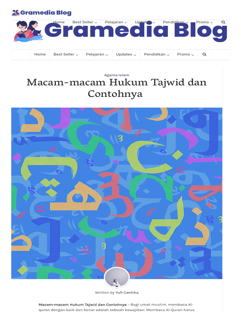 Macam-Macam Hukum Tajwid Dan Contohnya - Gramedia Literasi | PDF